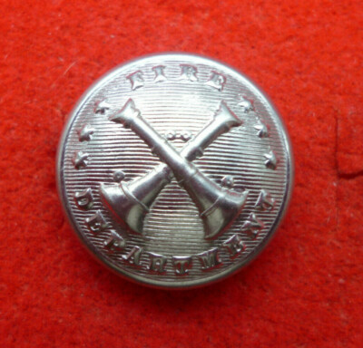 US ?? FIRE DEPARTMENT WHITE METAL BUTTON 22MM | eBay UK