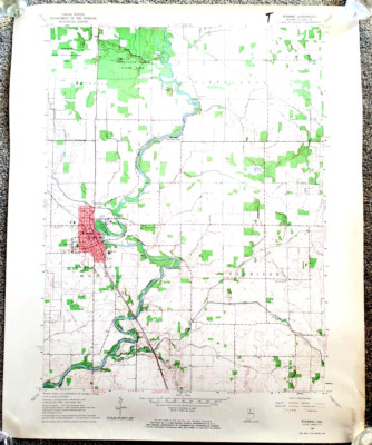Winamac Indiana 1962 USGS 7.5 Minute Topographic Map 1:24,000 Pulaski ...