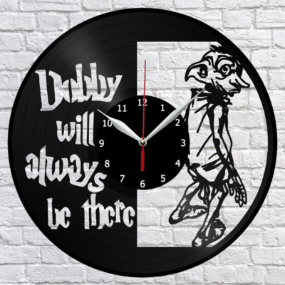 Dobby Harry Potter Vinyl Record Wall Clock Fan Art Home Decor 12" 30cm ...