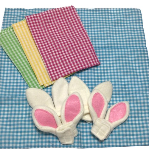 Easter Egg Placemats Matching Napkins & Rabbit Ear Napkin Holders Set ...