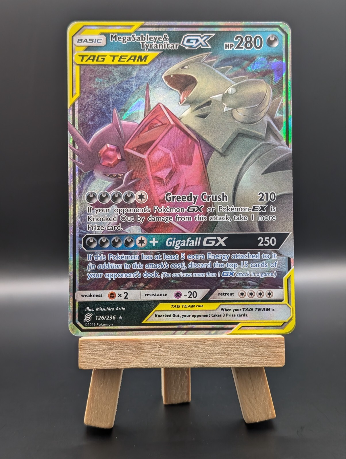 Pokemon TCG: Mega Sableye & Tyranitar GX 126/236 Tag Team Unified Minds ...