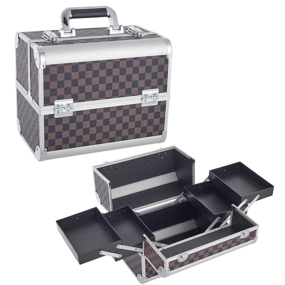 Extra Large Vanity Case Beauty Box Make up Cosmetic Nail Storage ...