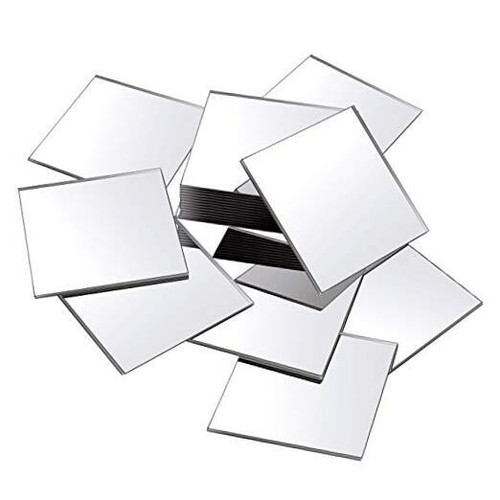25 Pieces Mini Size Acrylic Square Mirror Adhesive Small Square Mirror ...