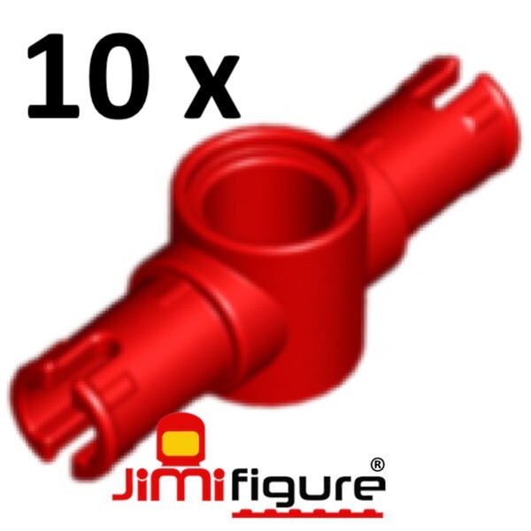 NEW 10 x LEGO Technic Pin 3L with Friction Ridges & Centre Hole Red ...