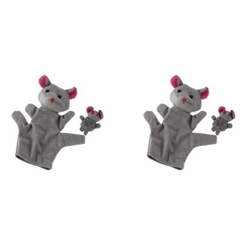 2X Grey Mouse Hand Puppet Finger M9Q81020 6033759959378 | eBay