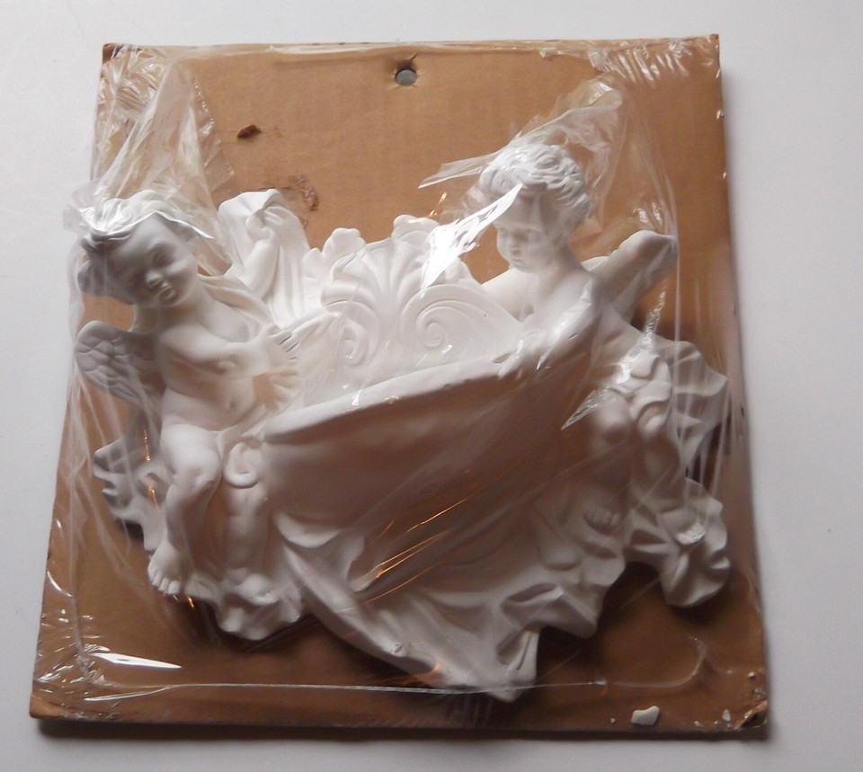 Wee Crafts Cherub Bowl Wall Pocket Ready to Paint Plaster Craft Kit | eBay