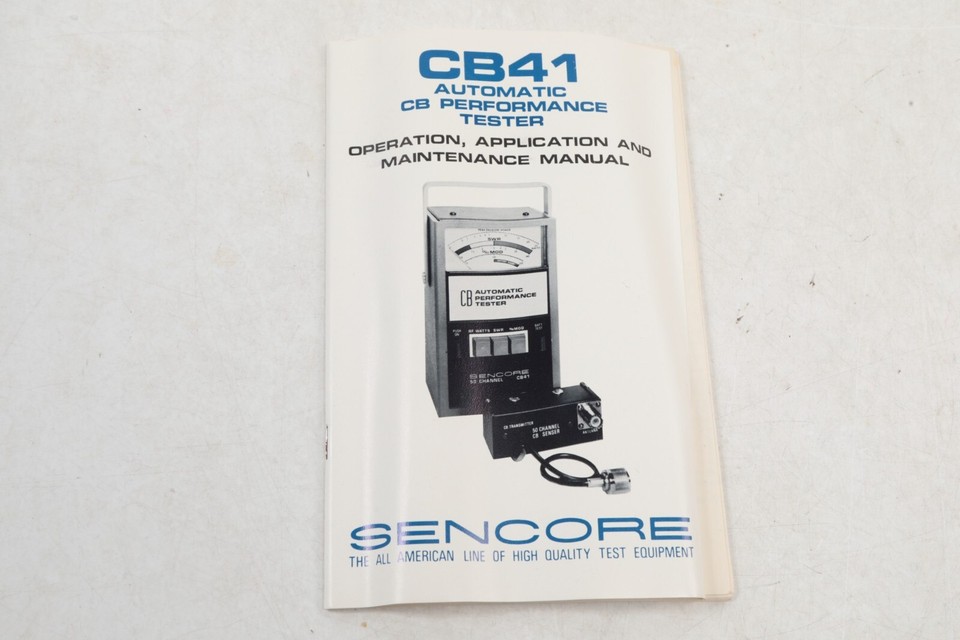SENCORE CB41 Automatic CB Performance Tester NEW IN BOX ! Free Shipping ...