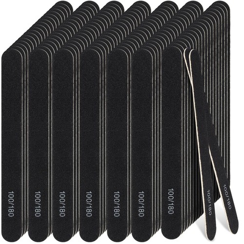 200 Pcs Grit Nail Files Professional Double Sided Emery Boards Reusable ...