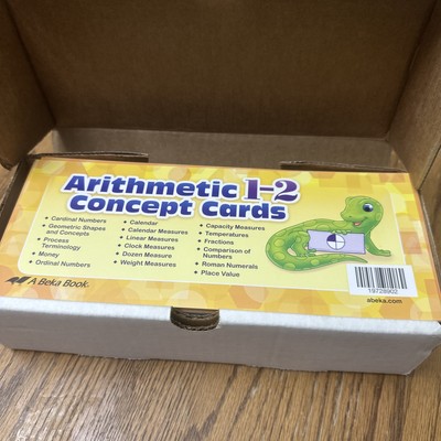 Abeka Arithmetic Concept Cards Grades 1-2 Flash Cards Complete Set ...