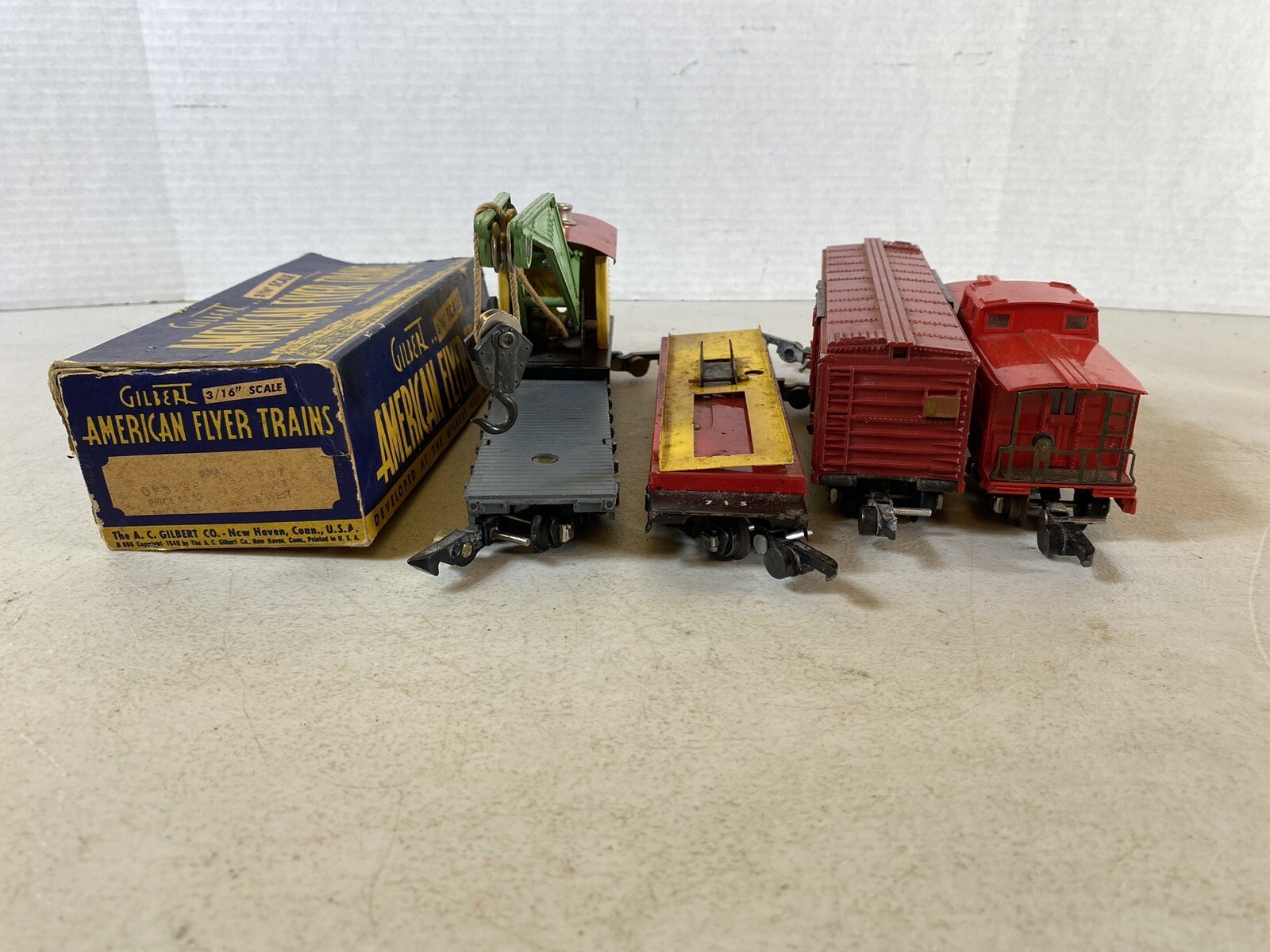 Gilbert American Flyer Trains Vintage Model Trains Lot crane car ...