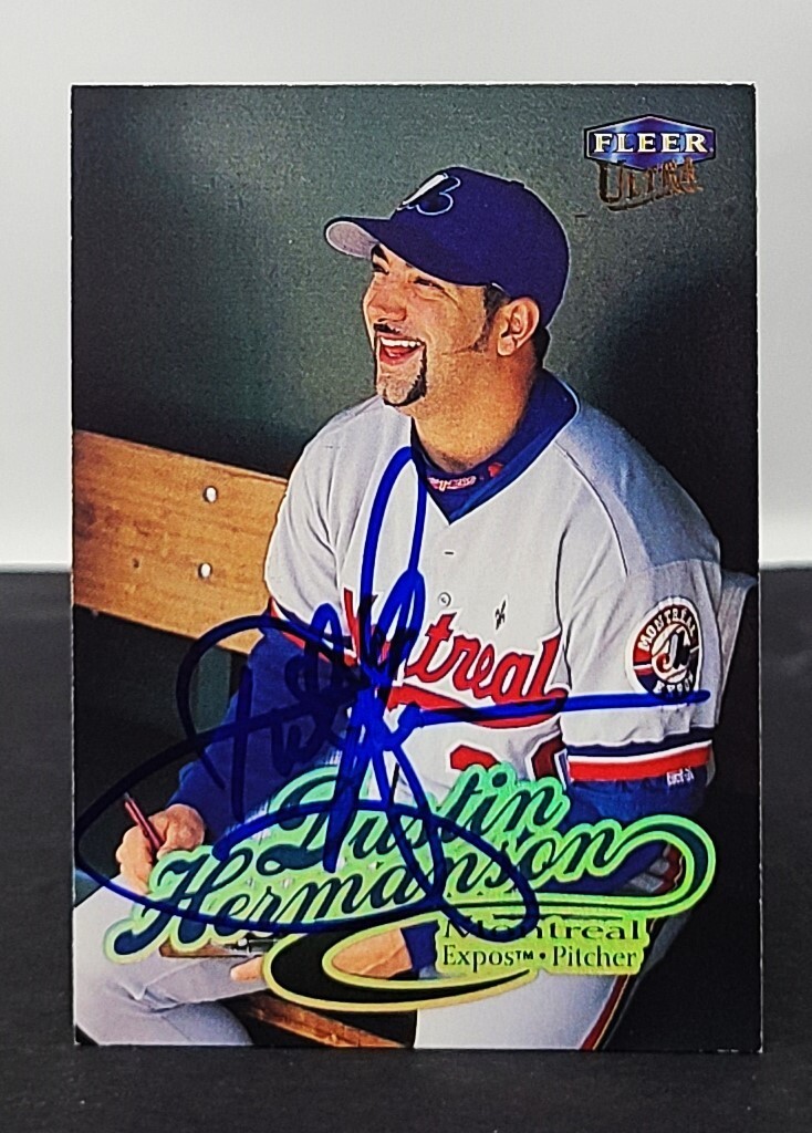 DUSTIN HERMANSON Signed Autographed 1999 Fleer Card #174 Montreal Expos ...
