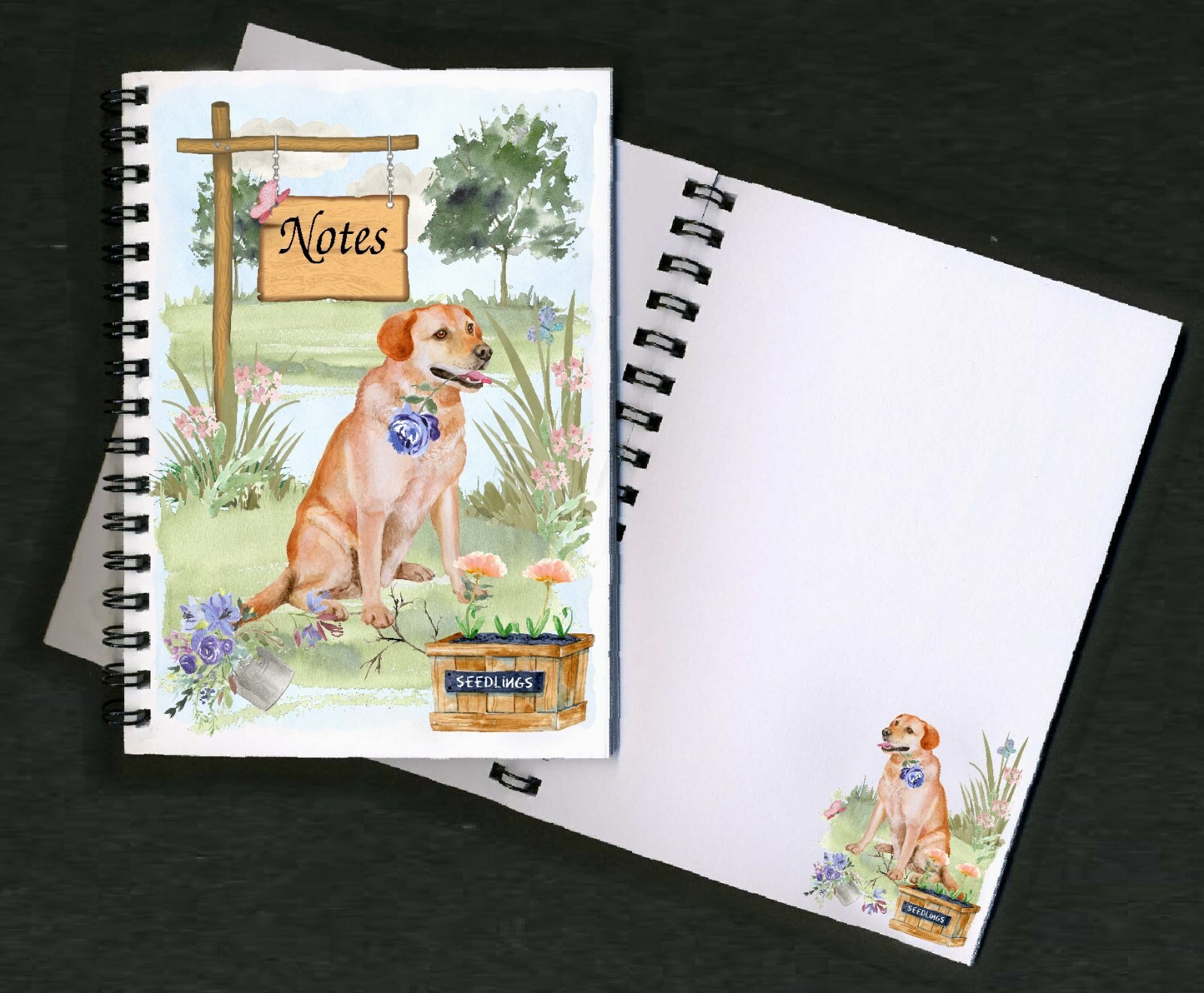 Labrador Retriever Dog Notebook/Notepad + small image on every page by ...