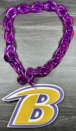 Baltimore Ravens "B" Big Chain Necklace Purple | eBay