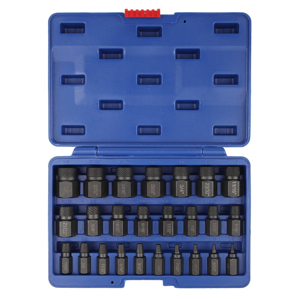 25Pcs Screw Extractor Set Hex Head Multi-Spline Easy Out Bolt Extractor ...
