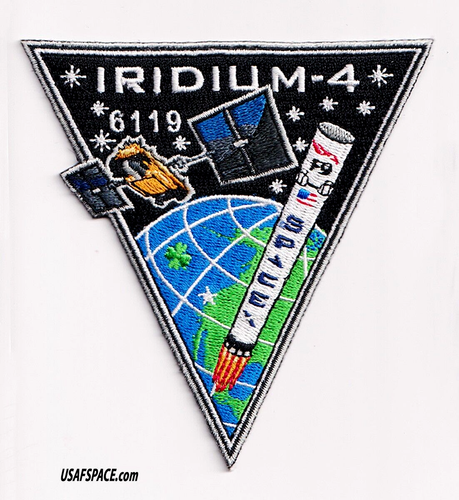 Authentic Iridium-4 SPACEX FALCON 9 VAFB Launch SATELLITE Mission Employee PATCH | eBay