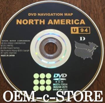 GENUINE OEM TOYOTA NAVIGATION DVD UPATED DISC VERSION U94 D, 12.1 MAP ...