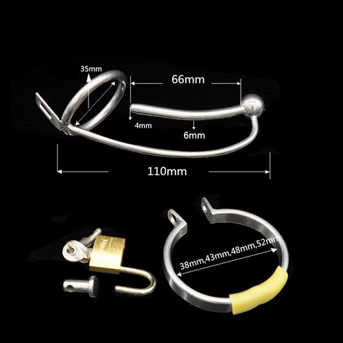Stainless Steel Male Chastity Device Cage With Urethral Tube Sounding ...