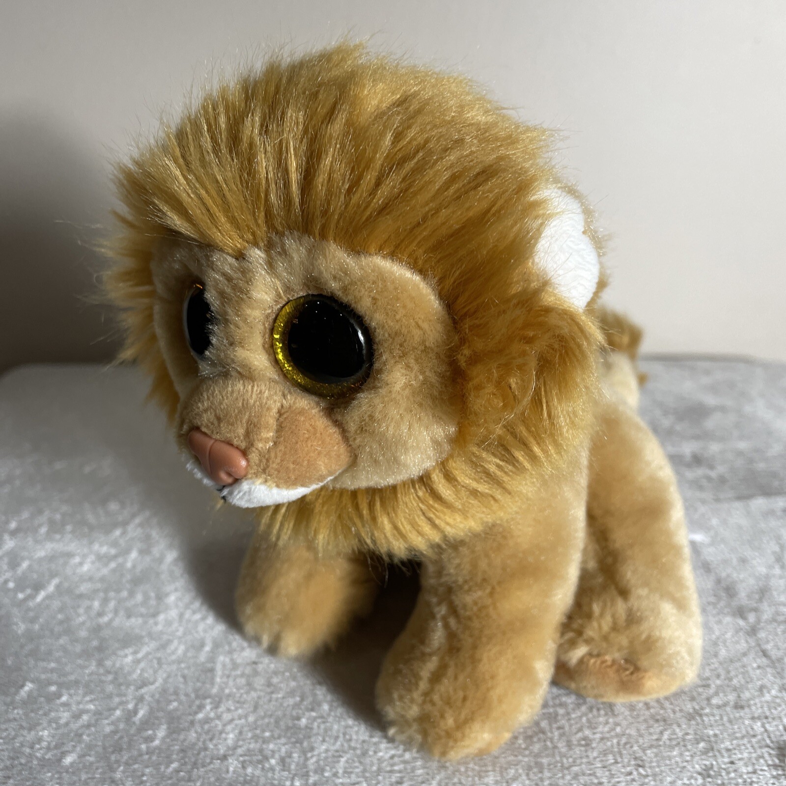 TY Beanie Boo Louie Lion 6" Plush Glitter Eyes Stuffed Animal | eBay
