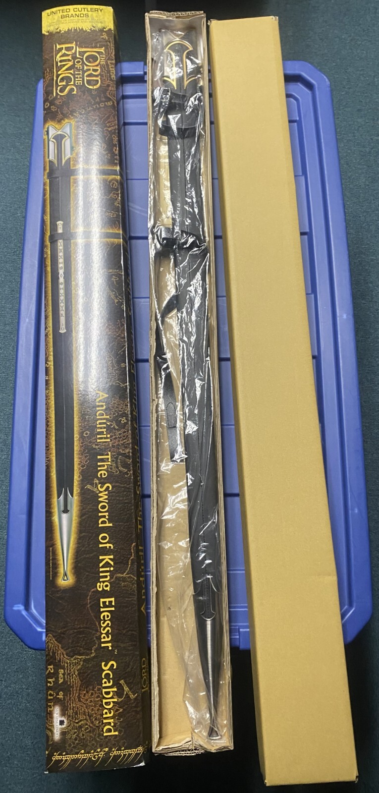 Lord of the Rings Anduril Scabbard also fits Narsil 41" Sword United ...