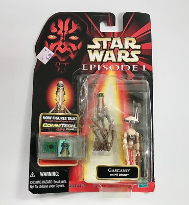 Star Wars Episode 1 GASGANO With PIT DROID 3.75" Action Figure CommTech ...