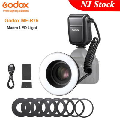 US Godox MF-R76 Macro LED Ring Flash Light Macro Close Up Camera ...