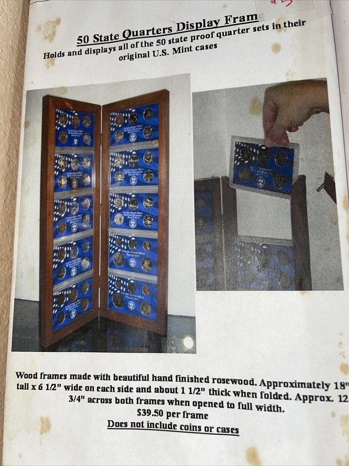 50 state quarter display frame 18” Tall X 6.5” Wide On Each Side | eBay