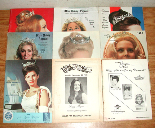 VTG MISS AMERICA PAGEANT PROGRAMS W/ QUINCY, ILLINOIS LOCAL PAGEANTS ...