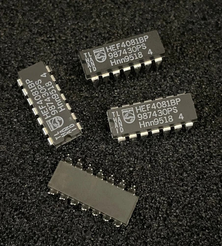 10pc Philips HEF4081BP Quad 2-Input AND Gate B-Suffix CMOS I.C. DIP-14P ...