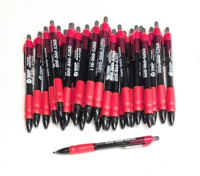 30 Misprint Click Pens MAXGLIDE Hub Pen Lot RED Thick Rubber Grip | eBay