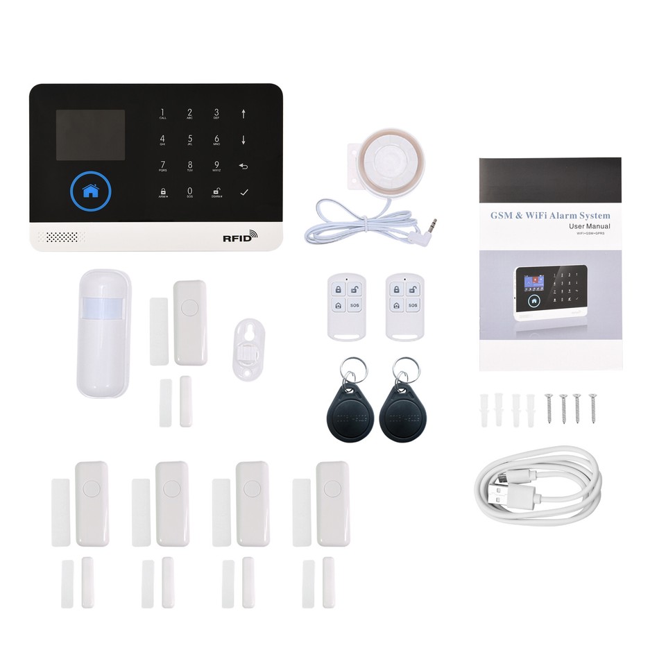 WiFi+GSM Home Smart Alarm 433MHz Wireless Home Security Alarm System ...