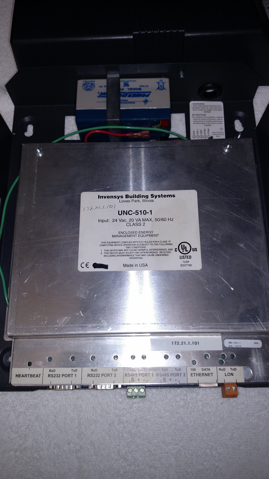 UNC 510-1 INVENSYS/TAC - NIAGARA JACE/UNIVERSAL NETWORK CONTROLLER ...