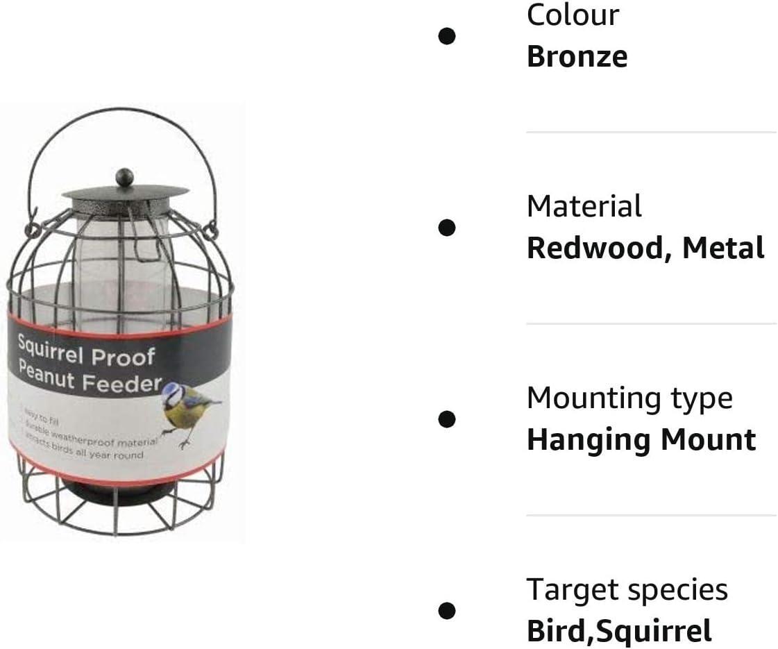 Bird Peanut Feeder Squirrel Proof Wild Bird Care Feed Garden Hanging ...