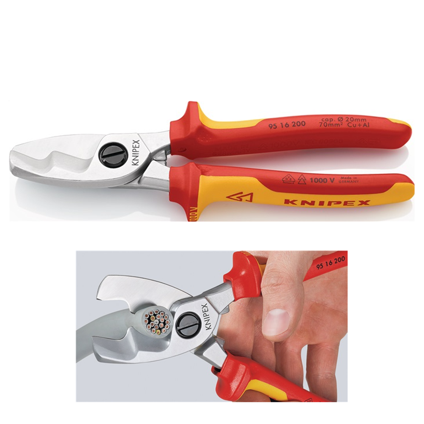 KNIPEX VDE-Kabelschere, 20 mm (95 16 200) online kaufen | eBay