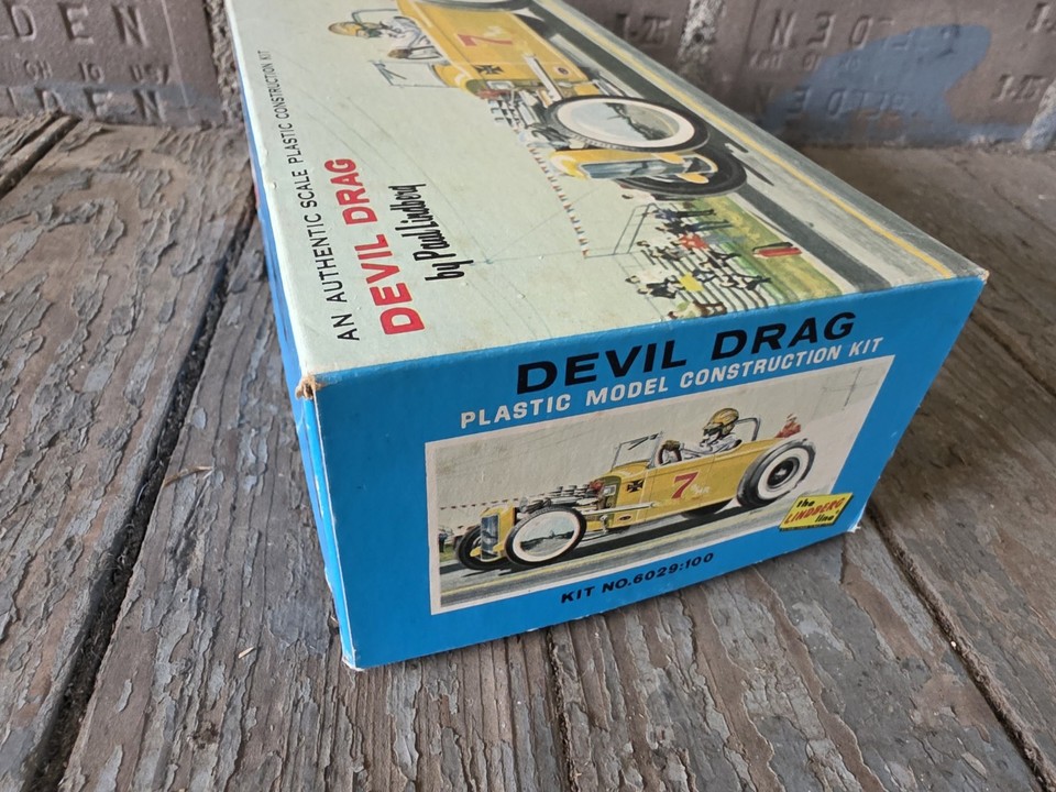 Lindberg 1967 Devil Drag 6029 Hot Rod Built 7/16" Rare Plastic Model ...