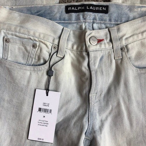 New ralph lauren black label flare denim Jeans 26 $395 277 mid-rise ...