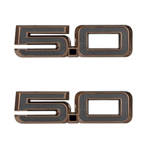 Ford 5.0 Bronze/Black Fender Emblem w/ Black Dot Pair Mustang GT 2024 ...