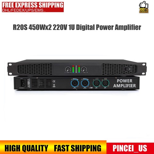 R20S 450Wx2 220V 1U Digital Power Amplifier 2 Channel Amplifier with ...