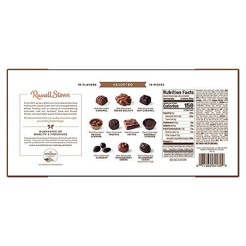 RUSSELL STOVER (3-PACK) Milk & Dark Chocolate Assortment - 10 Flavors ...