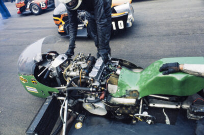Sidecar engine detail 1976 Motorcycle Racing Old Photo | eBay UK