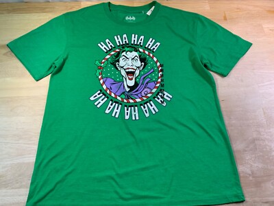 New Men's Batman Joker Holiday Tee says HA HA HA HA...U Pick Sz Reg-Big ...