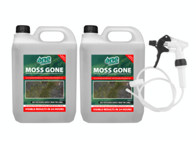 Moss-Go Moss Killer 2x5L for Driveway Roofs Acts as a Moss Remover Moss ...