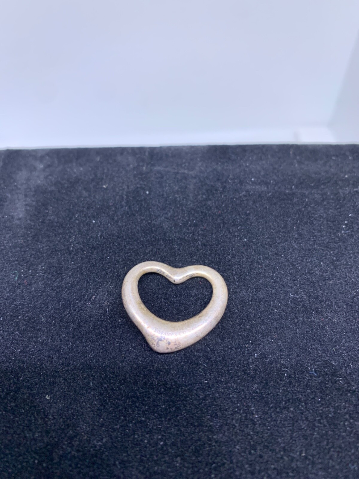 tiffany & co. elsa peretti open heart marked 925 ster… - Gem