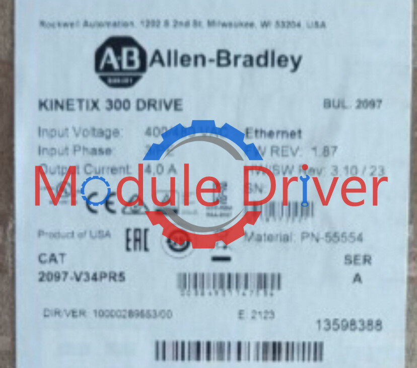 AB 2097-V34PR5 Kinetix 300 Servo Drive Expedited Shipping 2097V34PR5 ...