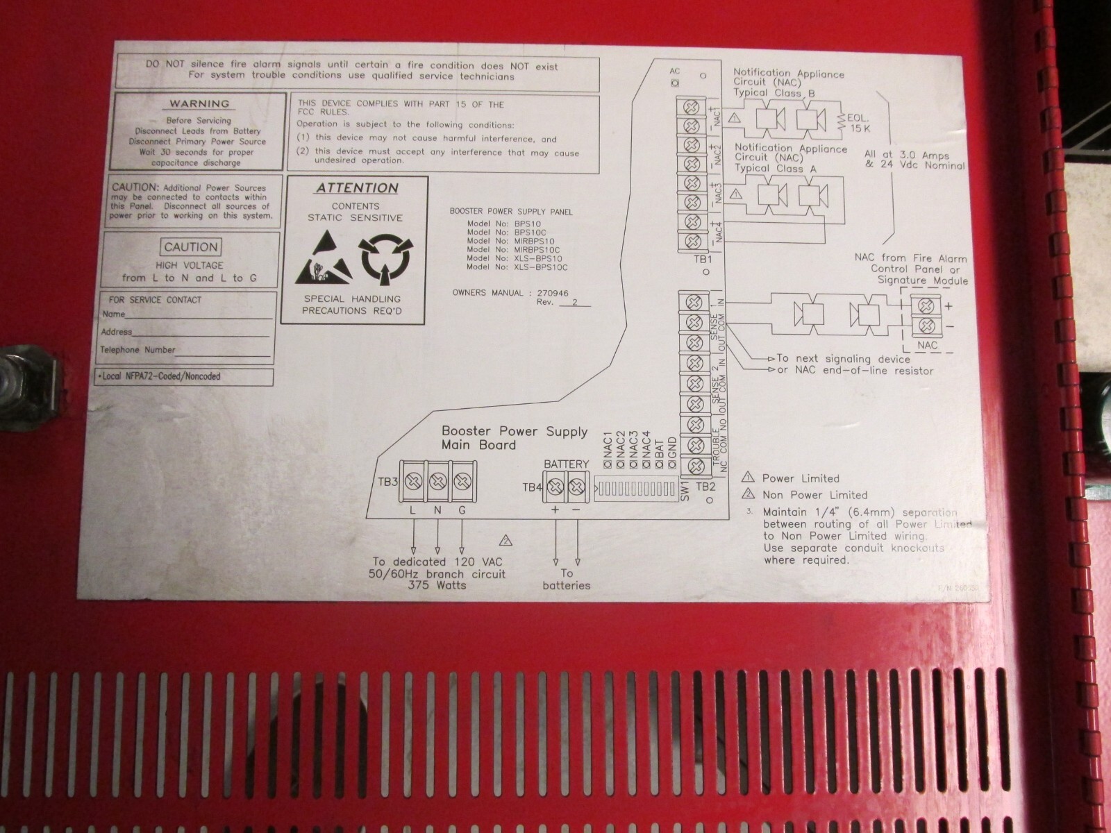 Edwards Fire Alarm Booster Power Supply TPS19 ... UO-007 for sale ...