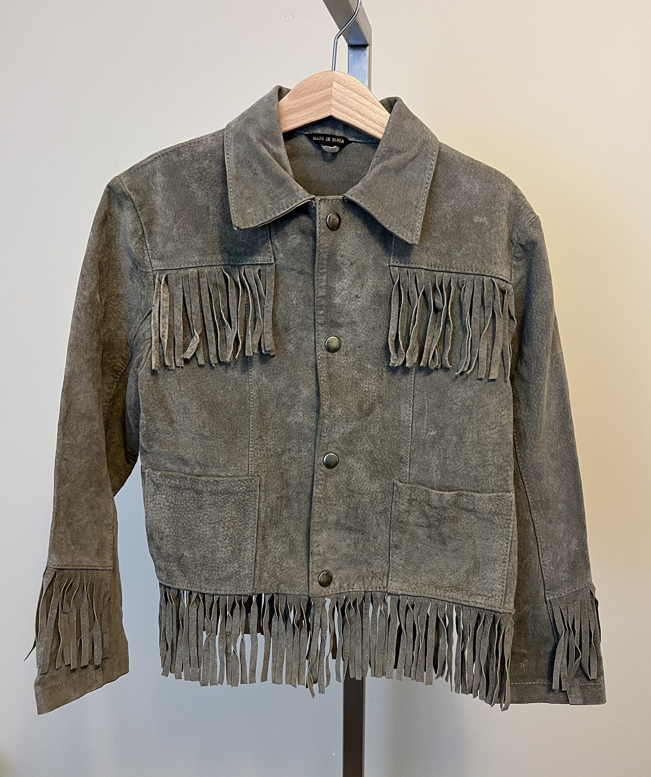 Vintage Kids Ranchwear Suede Leather Jacket with Frin… - Gem