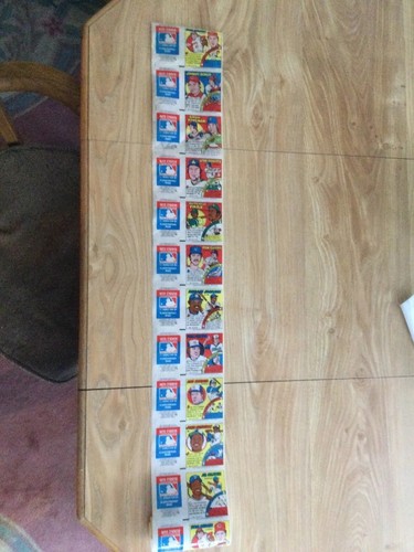 1979 Topps Chewing Gum Wrapper Baseball Comic 11 Players Uncut Roll ...