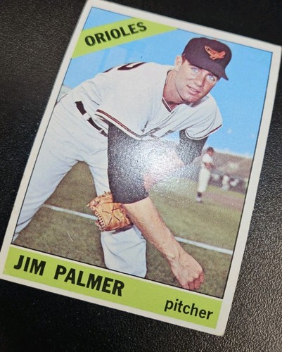 1966 TOPPS JIM PALMER ROOKIE RC BASEBALL CARD #126 VG+ SMALL CREASING ...