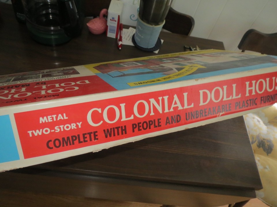 1968 Marx Colonial Metal Doll House BOXED Unpened with Furn People etc #4055 | eBay