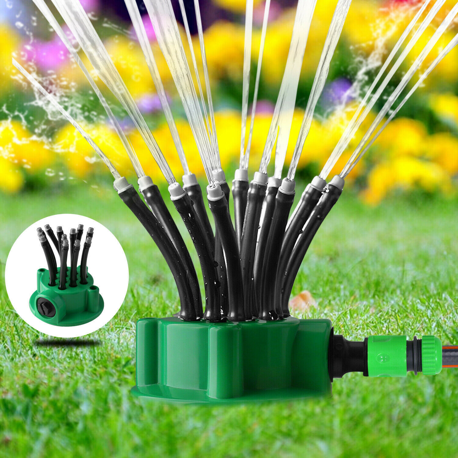 Garden Sprinkler Multi-Tips Lawn Sprinkler Nozzle 12 Flexible G6J6 | eBay