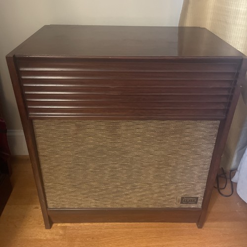 Mid Century Modern Stereo Console Record Player Zenith Sf119r HiFi Wood ...